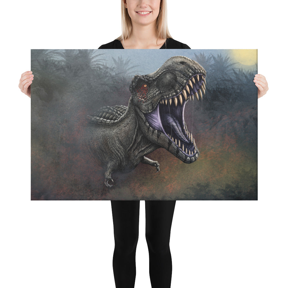 Dark Rex Portrait (pristine canvas print) – Primal Carnage Store